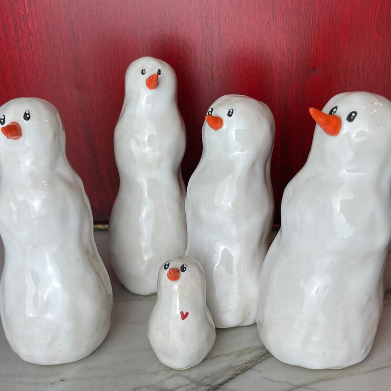 Snowman Figurines - Etsy