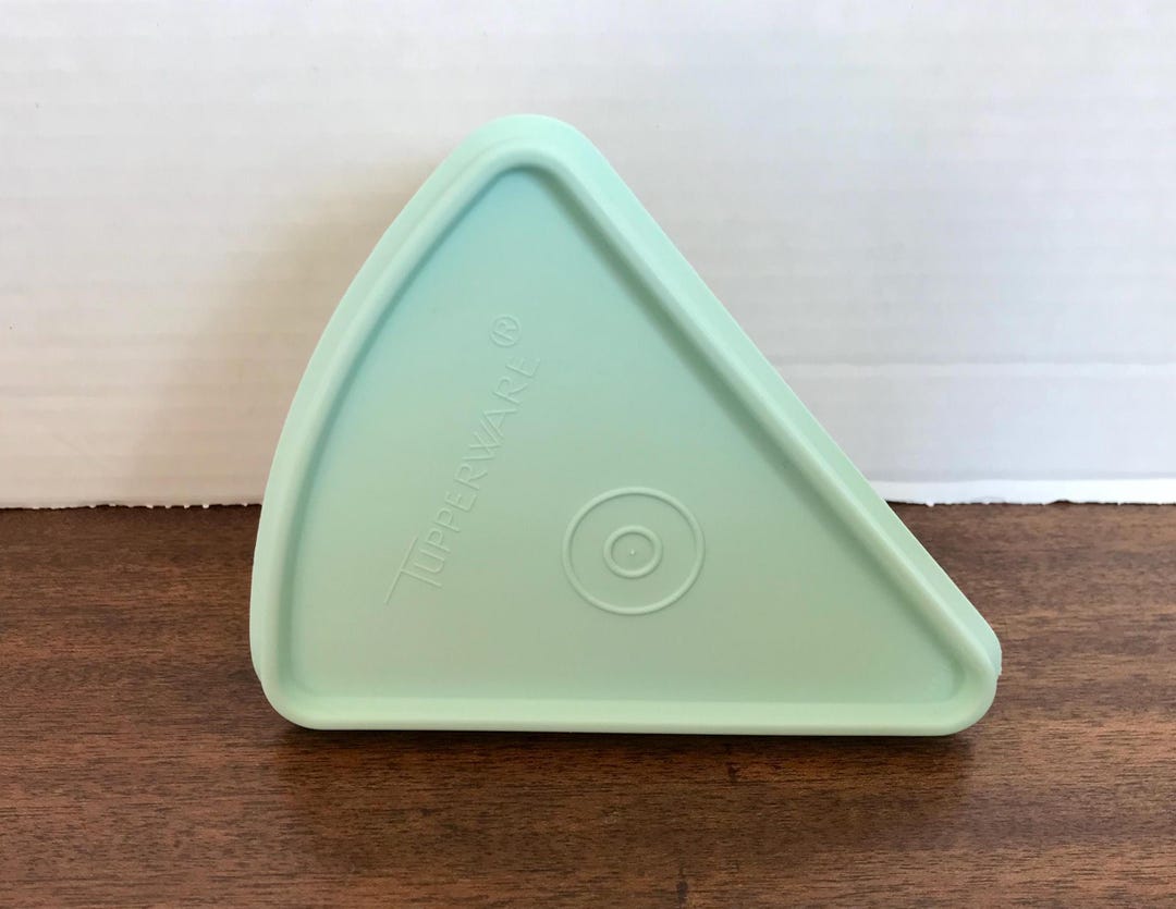 Vintage Tupperware Clear Single Pie Slice Keeper #269 With Light Green ...