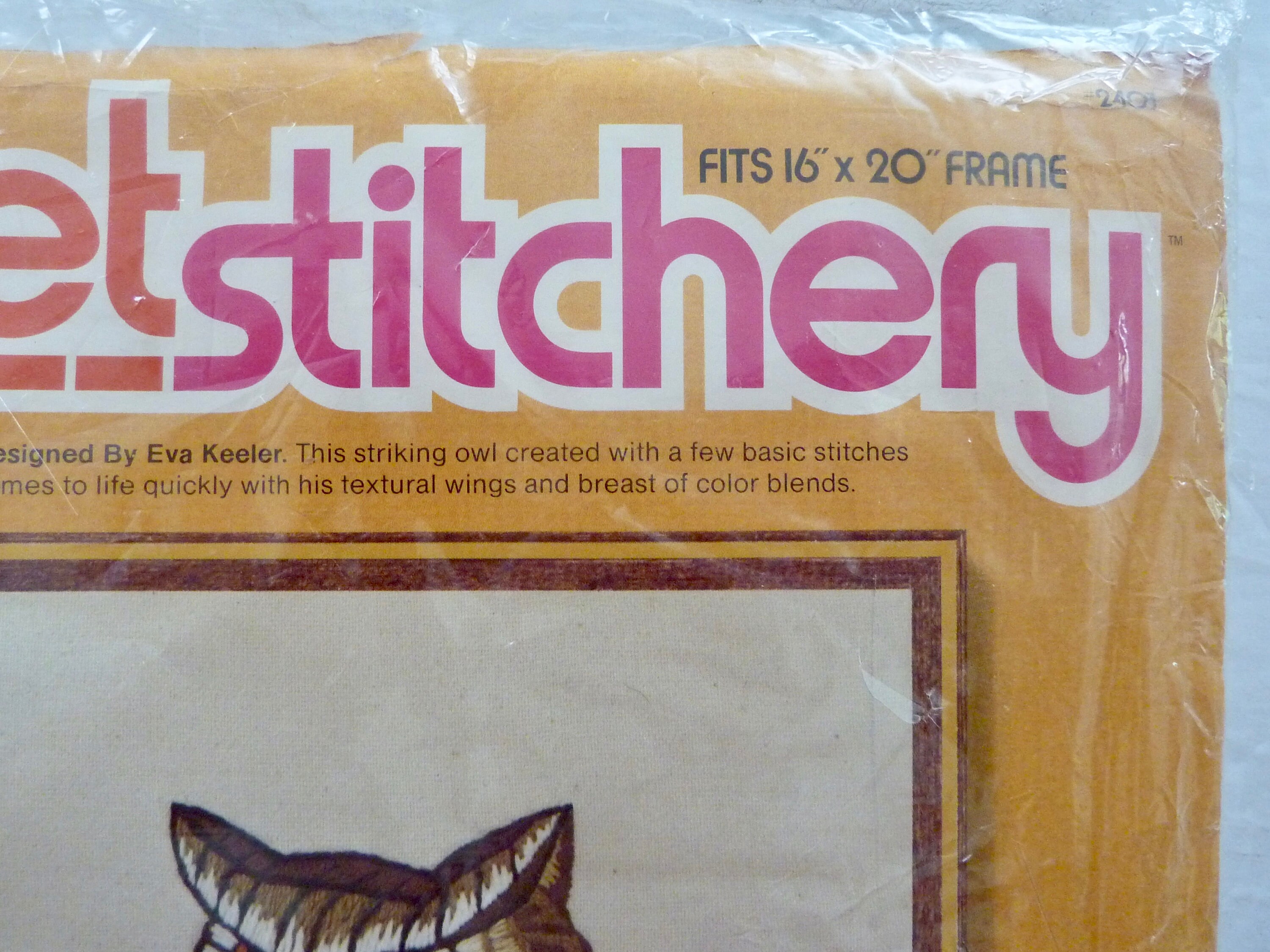 Vintage Sunset Stitchery magestic Owl Embroidery Kit From 1975 ...