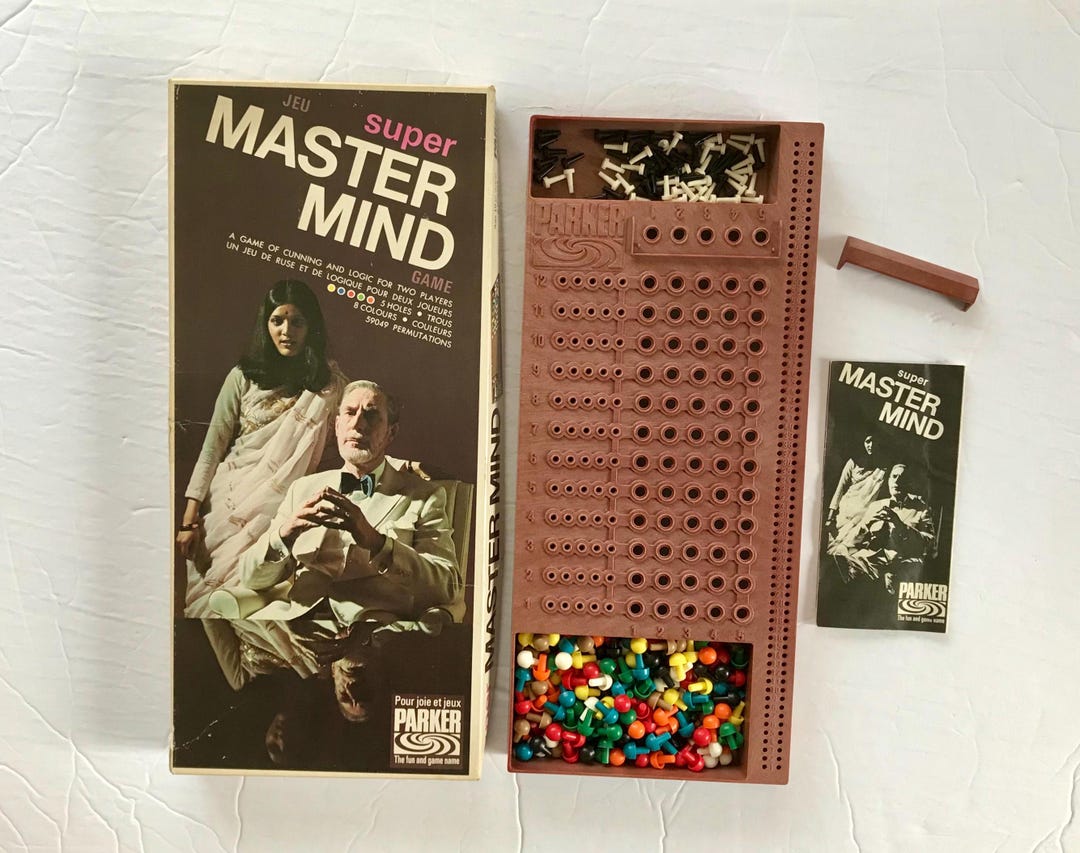 Vintage Super Master Mind Board Game, 1975 Parker Brothers, Complete ...