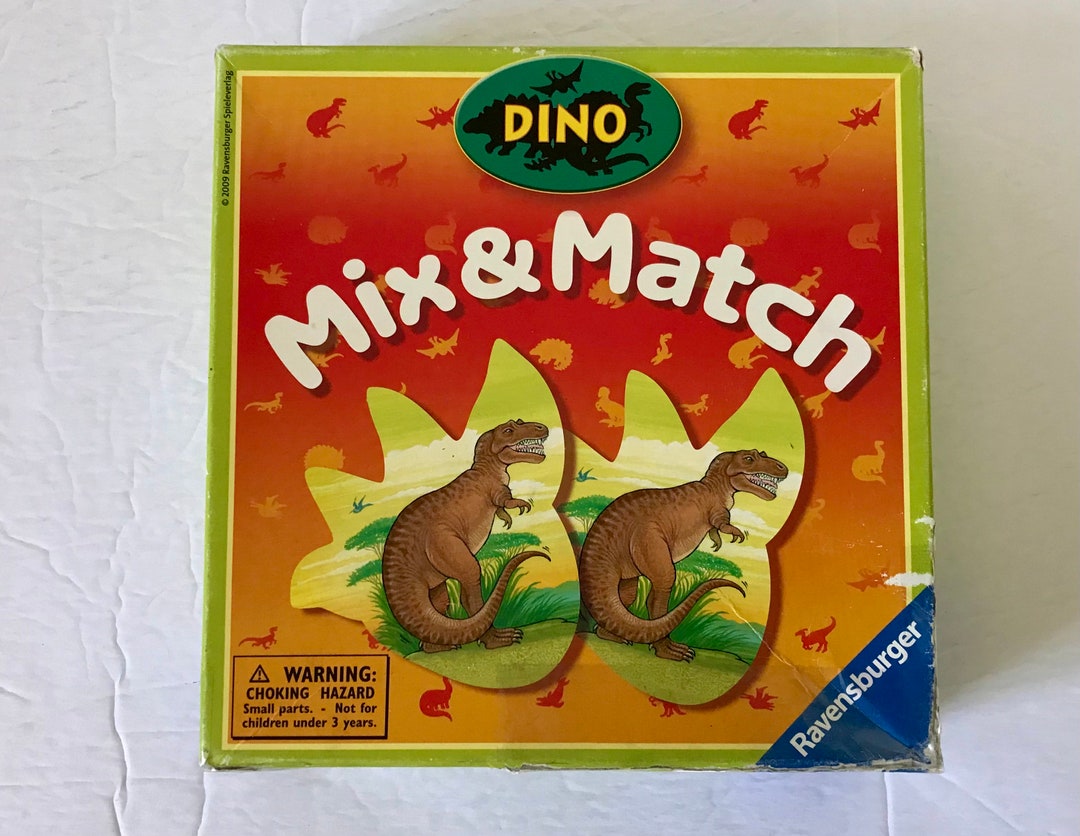 Ravensburger Dino Mix & Match, Dinosaur Memory Game - Etsy