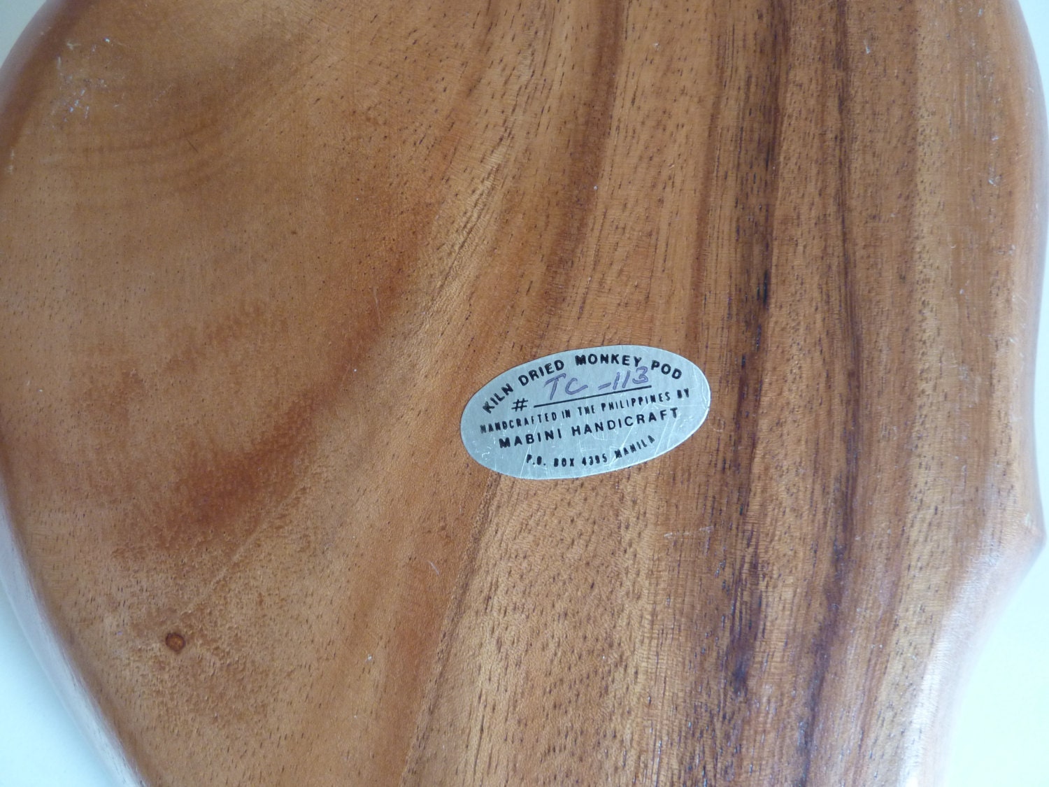 Vintage Mabini Handicraft Kiln Dried Monkey Pod - Handcrafted in the ...