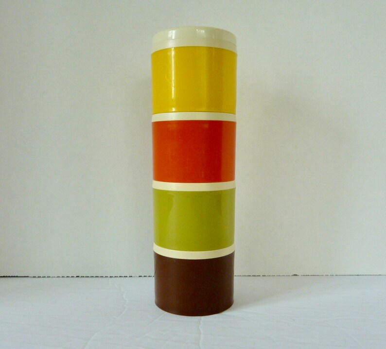 Vintage Retro Tupperware Stackable Spice Shakers #1308 in Harvest ...