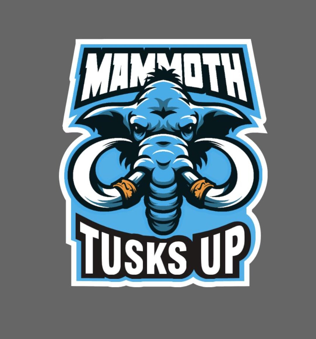 Tusks up Hockey Sticker, Hockey Decal, Utah Mammoth, Stanley Sticker ...