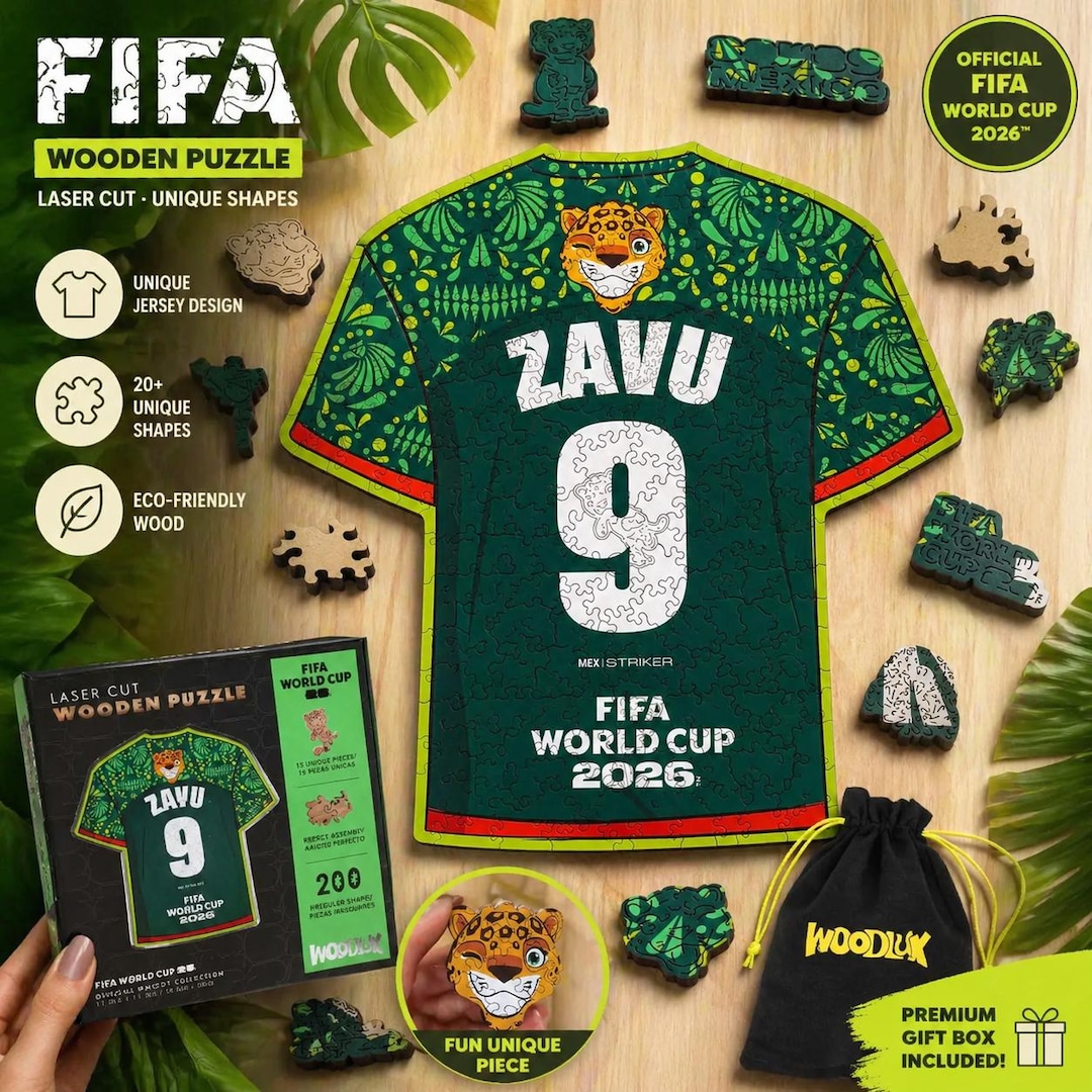 Official FIFA World Cup 2026 Edition Football Puzzle Wooden Puzzle Gift ...