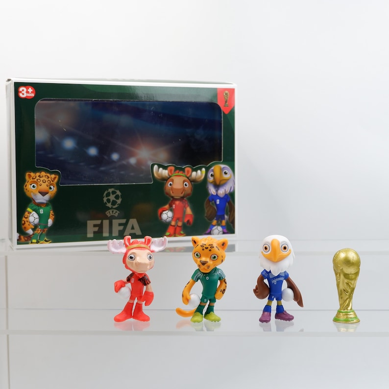 FIFA World Cup Mascot Figure Set – Soccer Collectible Toy Gift Box ...