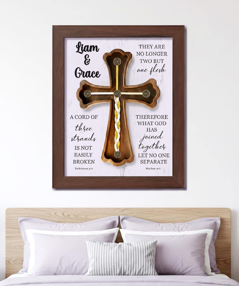 Easy DIY Braided Unity Cross Wood Pattern Blueprint Design Plans- Cord ...