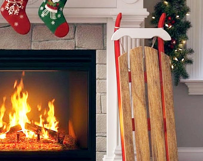 Easy DIY 4.5 Ft Wooden Sled Blueprint Design Plans: Christmas Holiday ...
