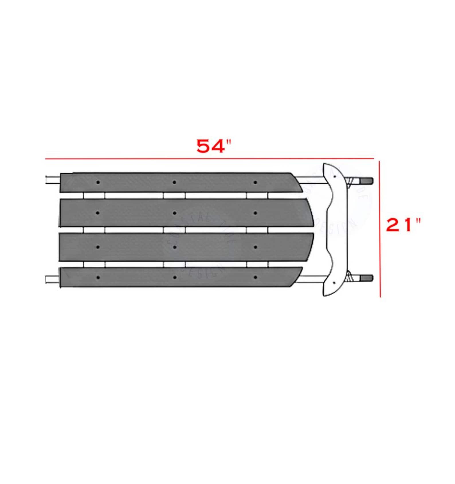 Easy DIY 4.5 Ft Wooden Sled Blueprint Design Plans: Christmas Holiday ...