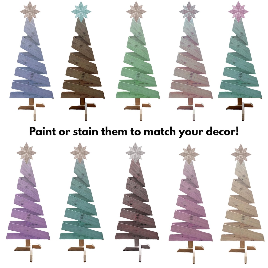 Easy DIY Wooden Bethlehem Star & Spiral Christmas Tree and Stand- Fence ...