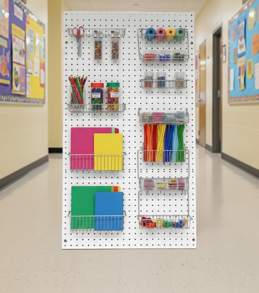 No Saw Needed! Easy DIY 6'x4' Wooden Pegboard Display Freestanding ...