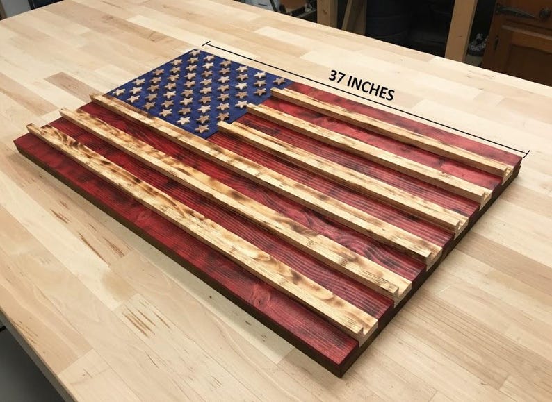 DIY Wooden American Flag Challenge Coin Display Rack Holder Blueprint ...