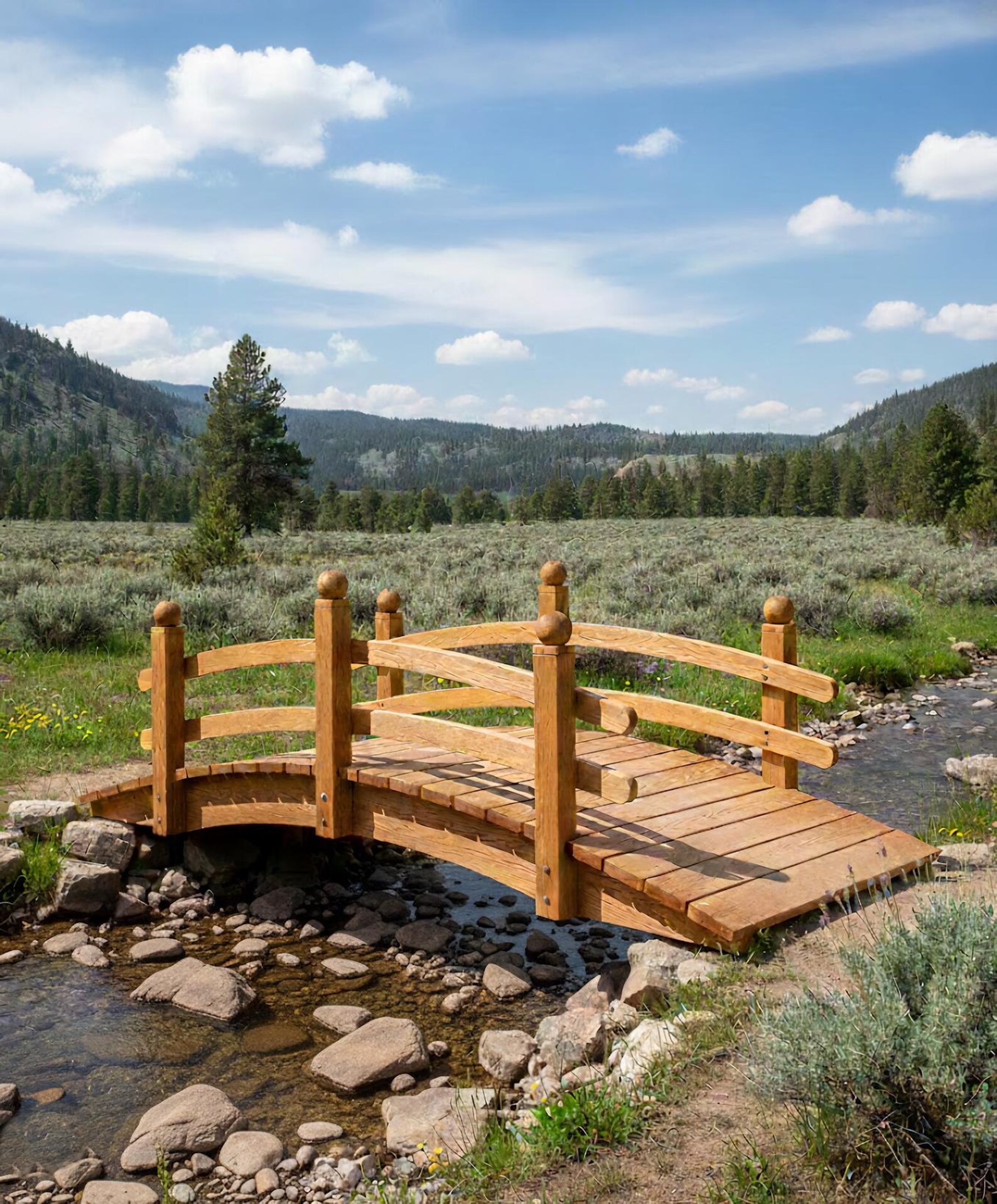 Easy DIY 10x4 Ft Sturdy Arch Wooden Bridge Blueprint Design Plans - for ...