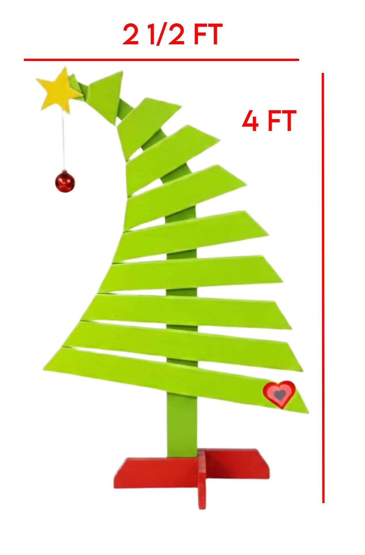 Easy DIY Curved Leaning Christmas Tree and Stand - Blueprint Design ...