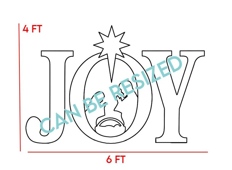 DIY 6 Ft JOY Nativity Yard Scene Pattern Template Blueprint Digital ...