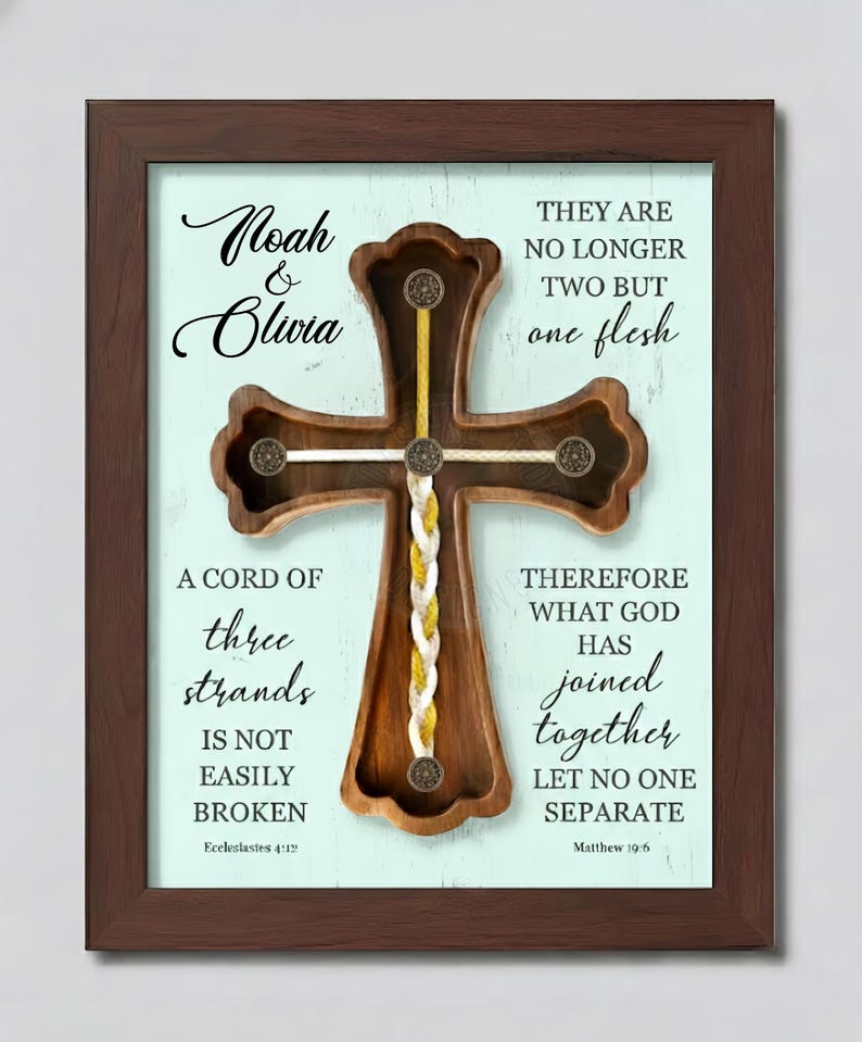 Easy DIY Braided Unity Cross Wood Pattern Blueprint Design Plans- Cord ...