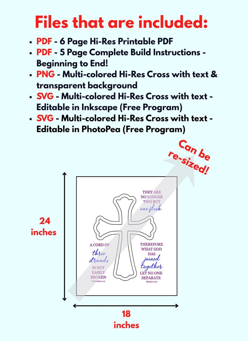 Easy DIY Braided Unity Cross Wood Pattern Blueprint Design Plans- Cord ...