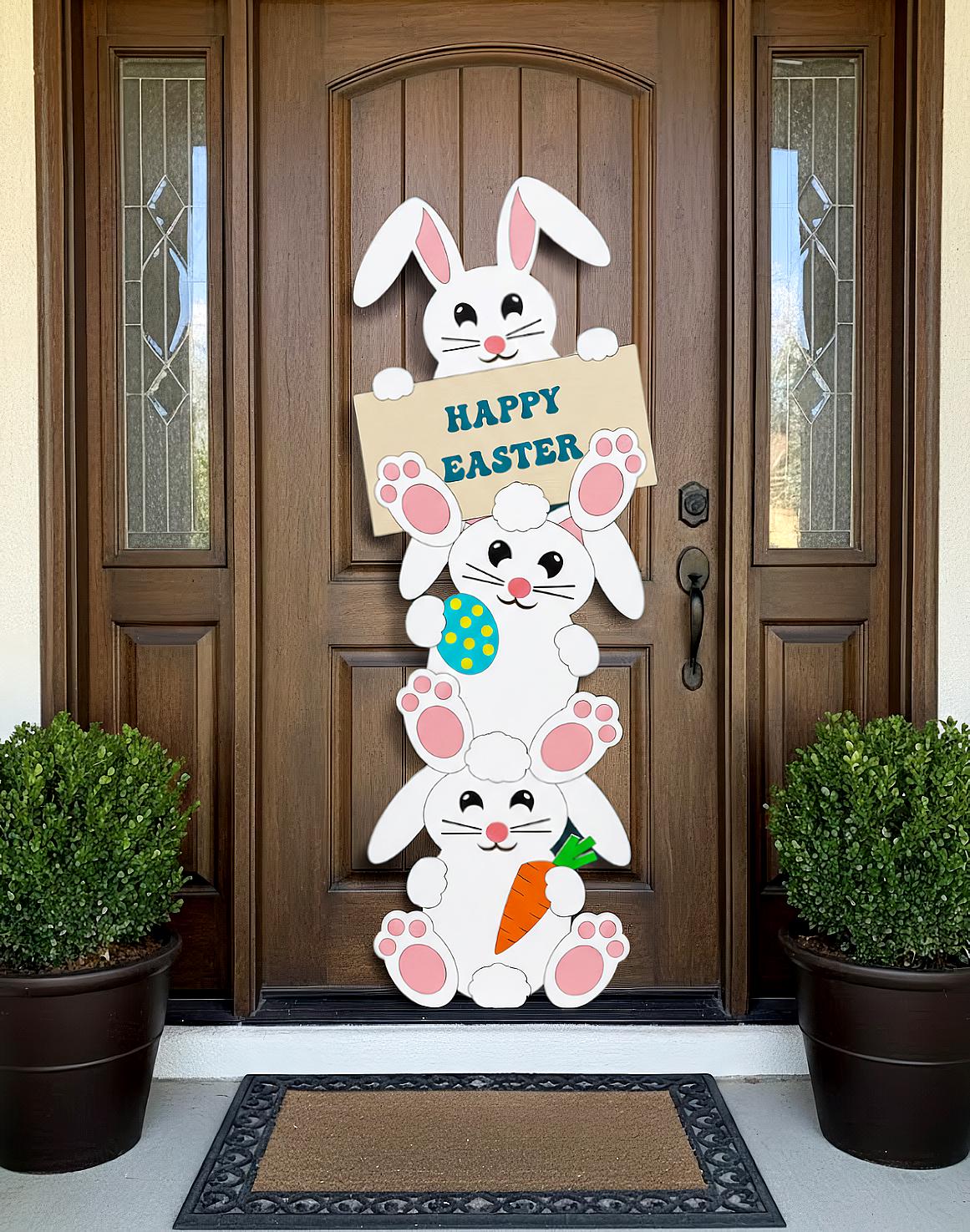 DIY 5 Ft Easter Bunny Stacked Tower Pattern Template Blueprint Digital ...