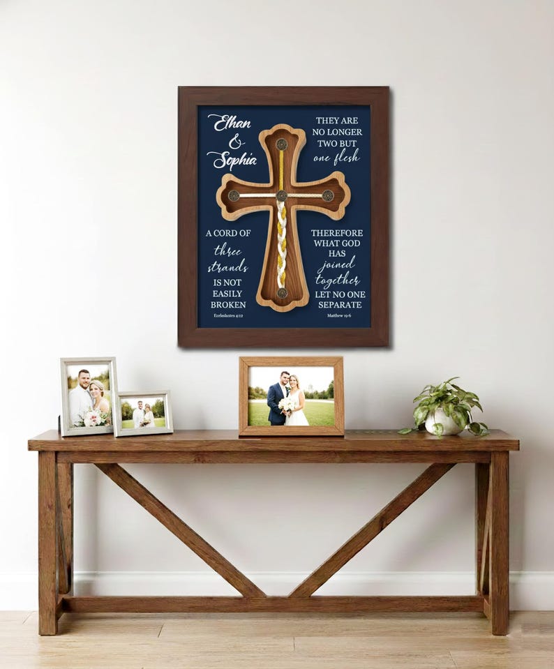 Easy DIY Braided Unity Cross Wood Pattern Blueprint Design Plans- Cord ...
