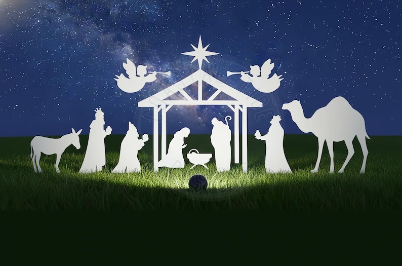 DIY 8 Ft Nativity Scene Pattern Template Blueprint Digital Download ...