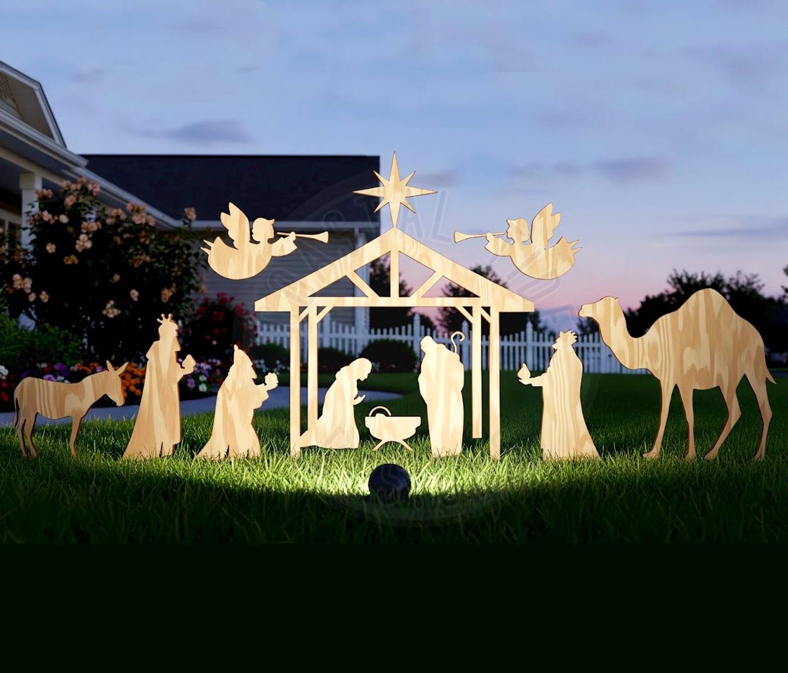DIY 8 Ft Nativity Scene Pattern Template Blueprint Digital Download ...