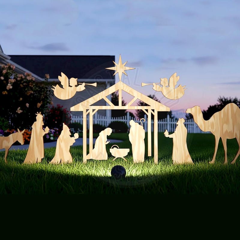 Plywood Nativity Scene Cutout Pattern - Etsy