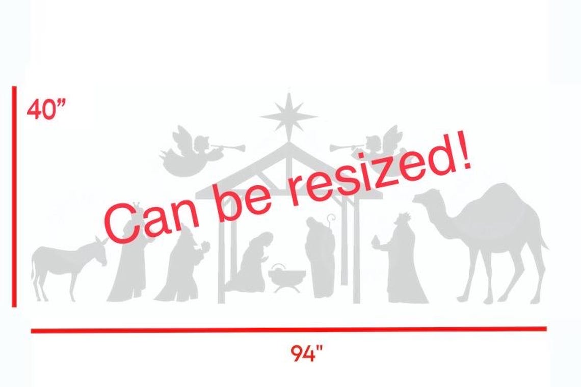 DIY 8 Ft Nativity Scene Pattern Template Blueprint Digital Download ...