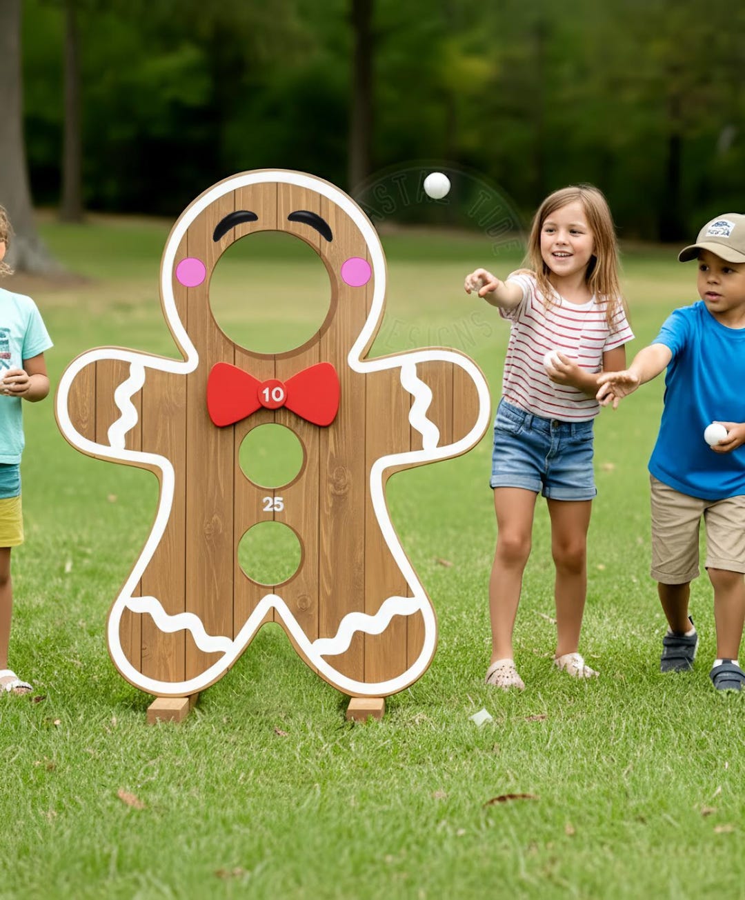 Easy DIY Wooden Gingerbread Man Ball Toss Lawn Game / Photo Prop ...