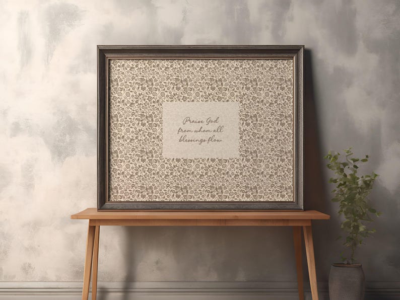 Praise God From Whom All Blessings Flow Print, Christian Hymn Wall Art ...