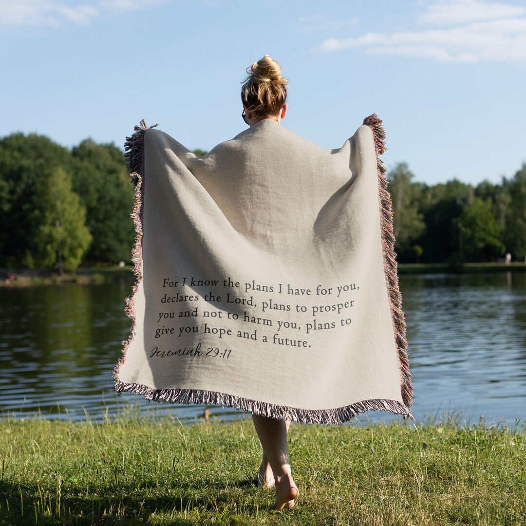 Jeremiah 29 11 Christian Woven Blanket – for I Know the Plans Scripture ...