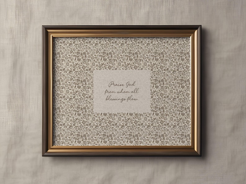 Praise God From Whom All Blessings Flow Print, Christian Hymn Wall Art ...