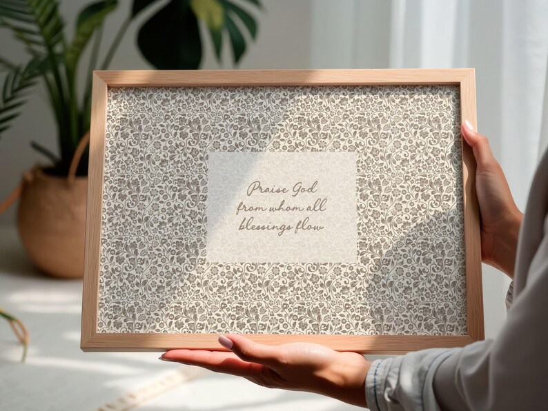 Praise God From Whom All Blessings Flow Print, Christian Hymn Wall Art ...