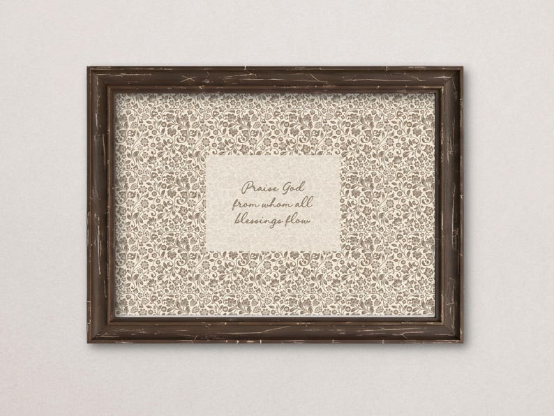 Praise God From Whom All Blessings Flow Print, Christian Hymn Wall Art ...