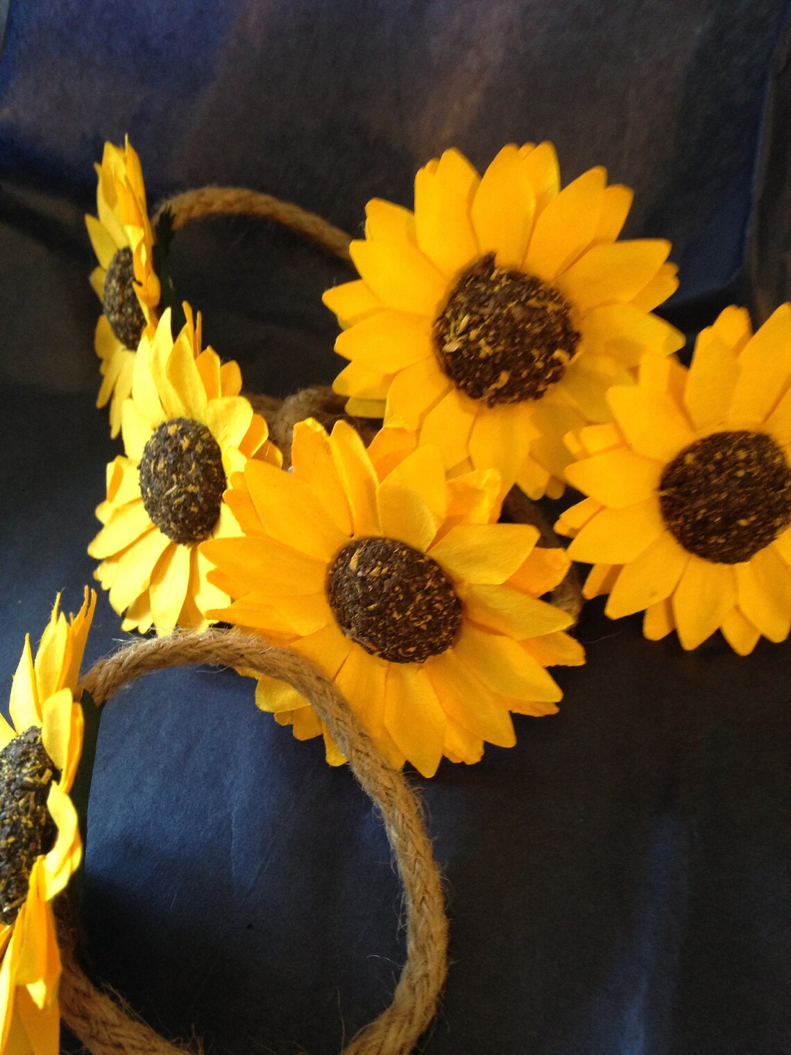 Sunflower Napkin Rings Table Decor Flatware and Napkin - Etsy