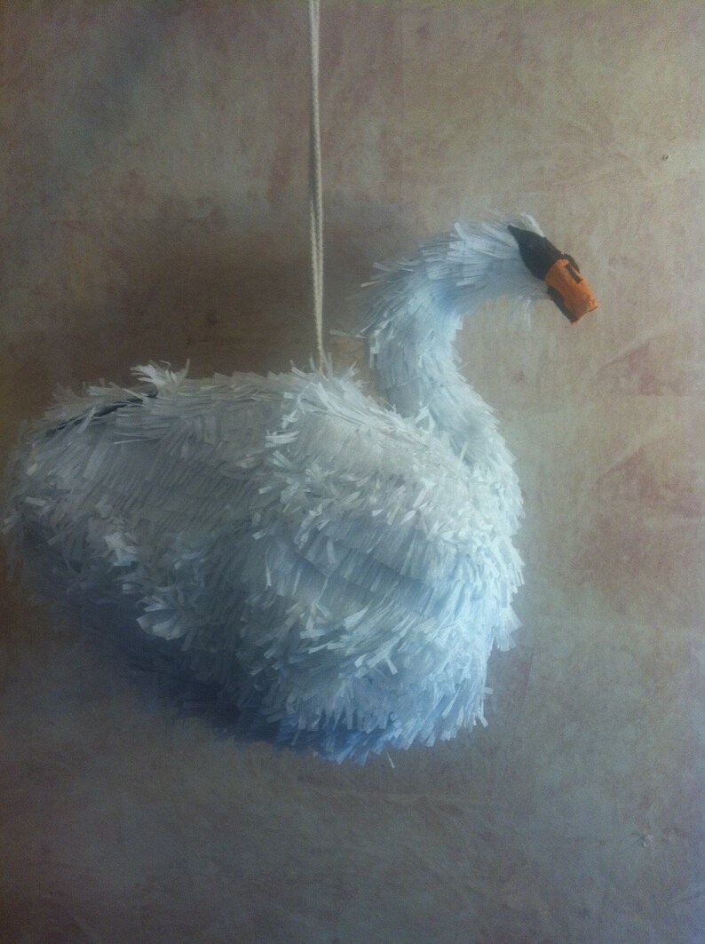 Swan Pinata Small Swan Pinata Bridal Showers Wedding | Etsy