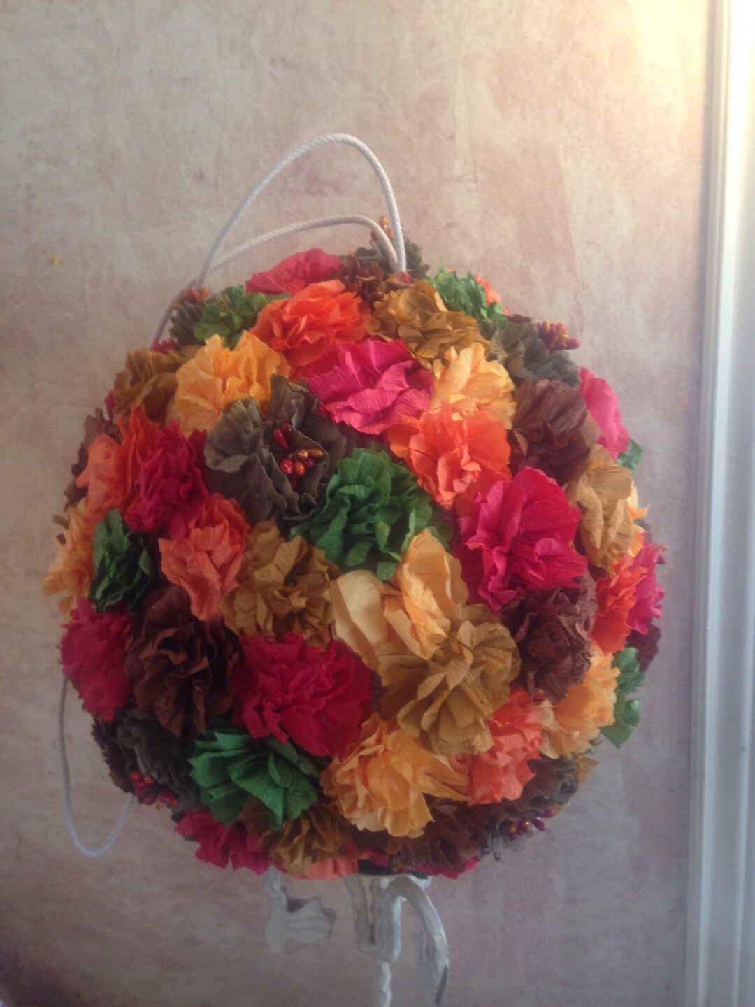 Fall Wedding Ball Pinata Fall Floral Pinata Medium Flower Ball ...