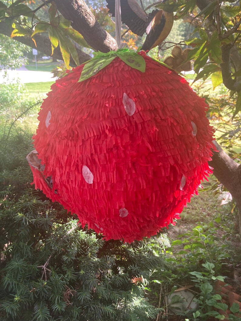 Strawberry Piñata- Small Fruit Piñata- Other Sizes by Request ...