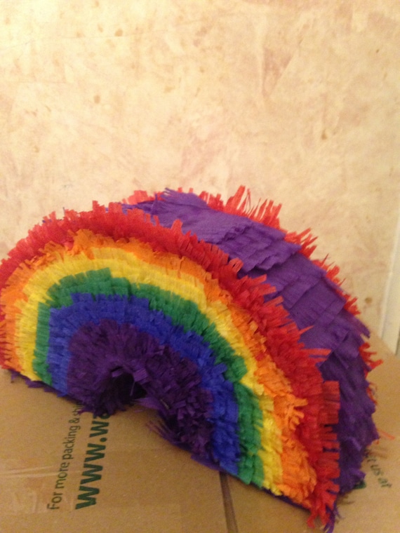 Rainbow Mini Piñata Pride Piñata Rainbow Theme Party | Etsy