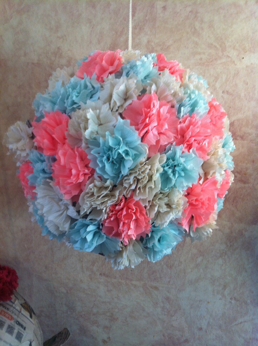 Flower Ball Pinata - Wedding Pinata or Guest Book - Baby Shower Pinata ...
