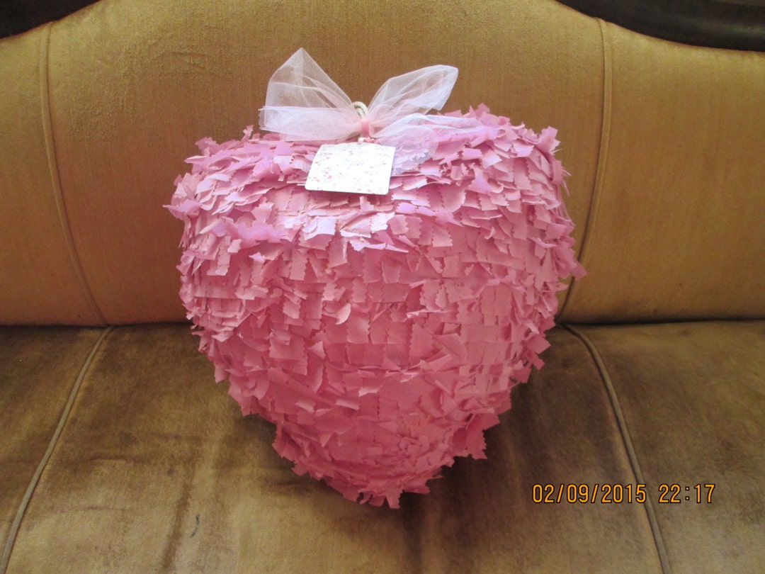 15 “ Dusty Rose Heart Pinata - Valentine Pinata - Heart Pinata ...