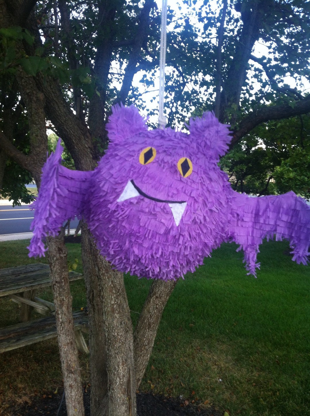 Halloween Bat Pinata - Bat Pinata - Purple Bat Pinata - Handmade and ...