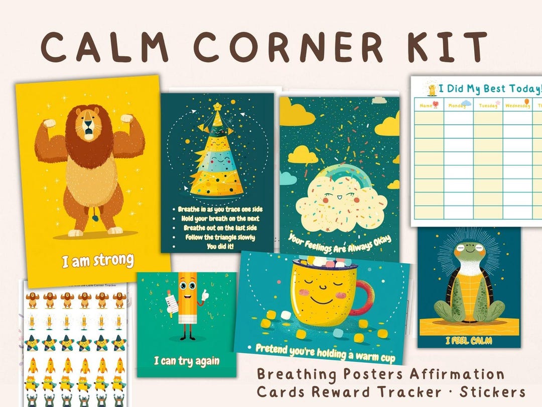 Kids Emotion Chart & Affirmation Cards - Printable SEL Kit With Reward ...