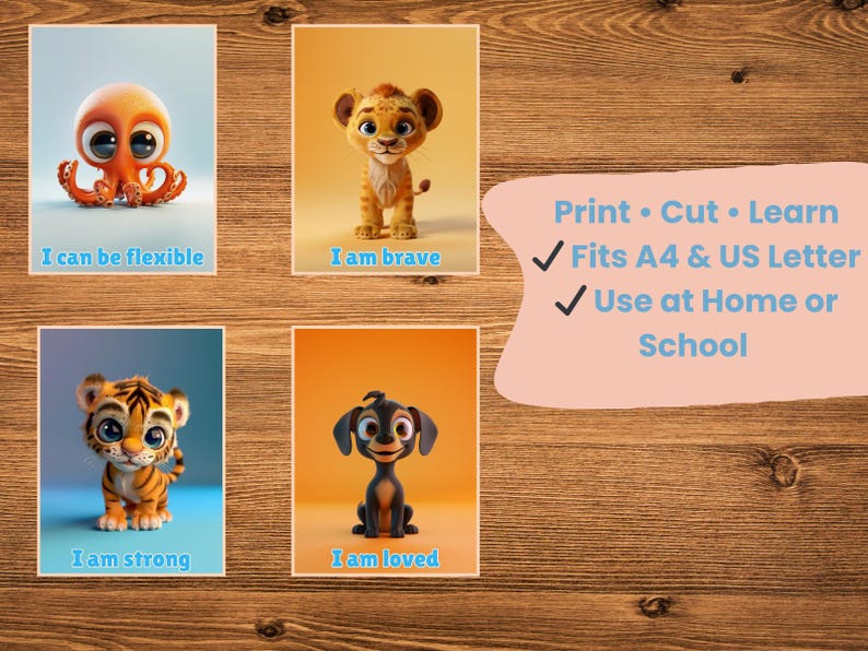 Printable Affirmation Cards for Kids – Positive Self-talk for Toddlers ...