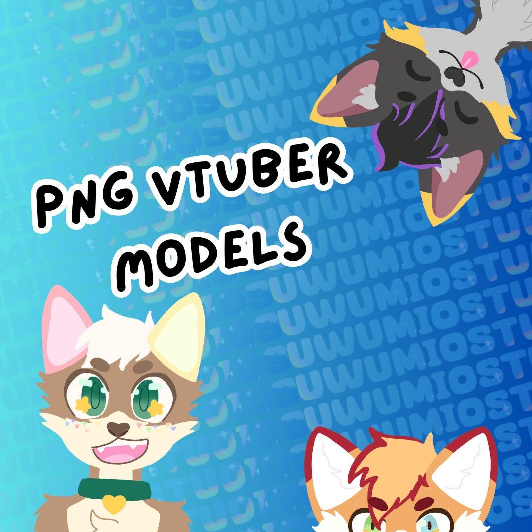 Custom Bust-up Pngtuber Model | Furry & Human Vtuber Art | 4-expression ...