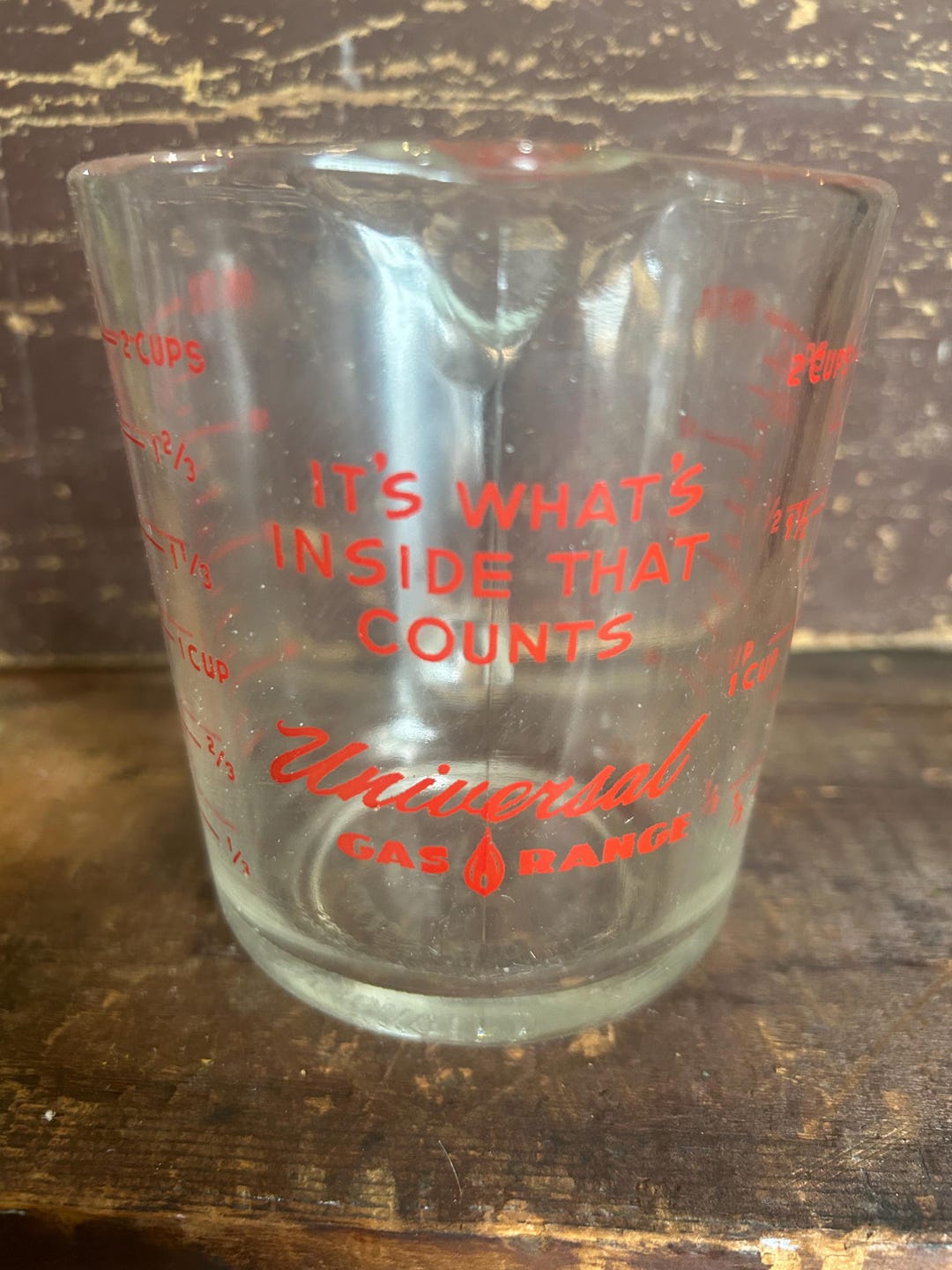 Rare Universal Gas Range Glass Measuring Cup ~ Made by Fire-king - Etsy