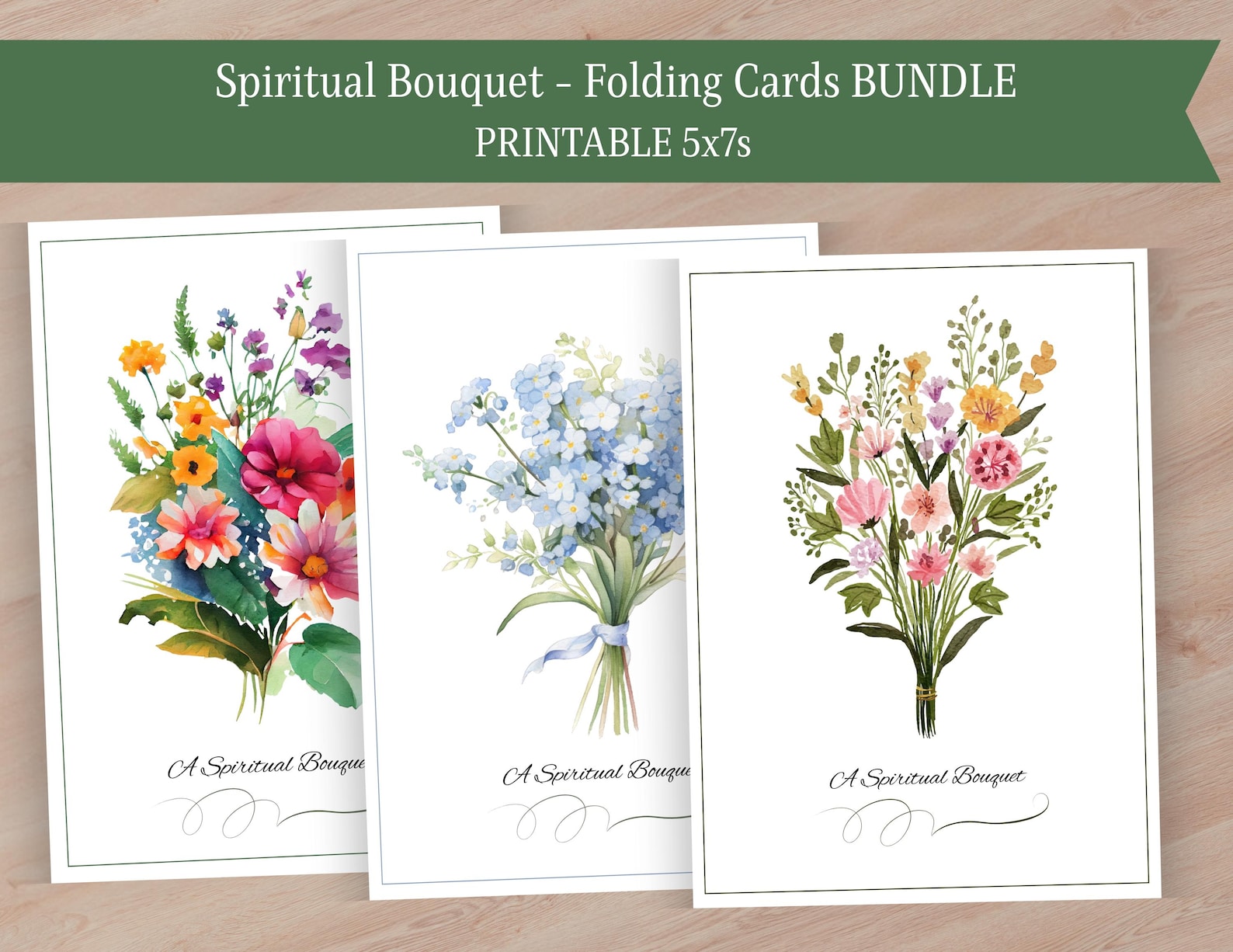 Printable Catholic Spiritual Bouquet Card: Gift (5x7 Folding Card ...