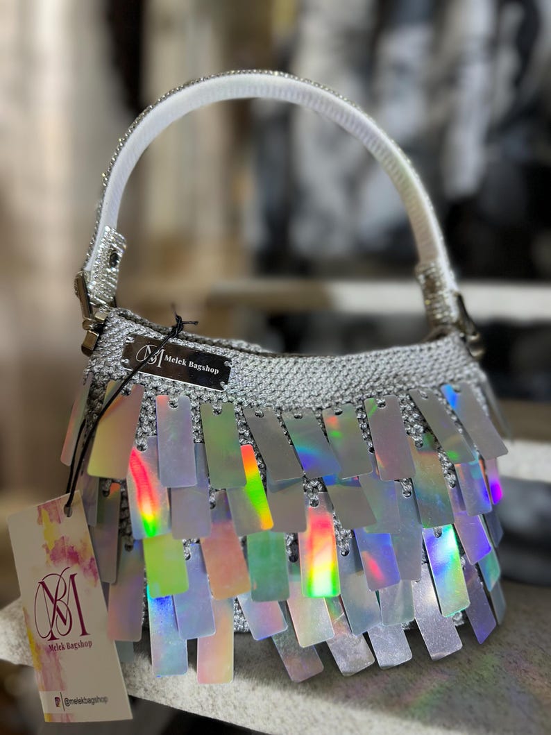 Handmade Sequin Mini Evening Bag | Glitter Party Purse | Black, Gold ...