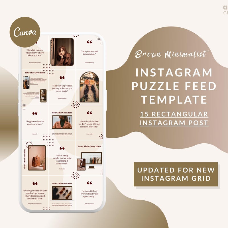 Instagram Puzzle Template - Etsy