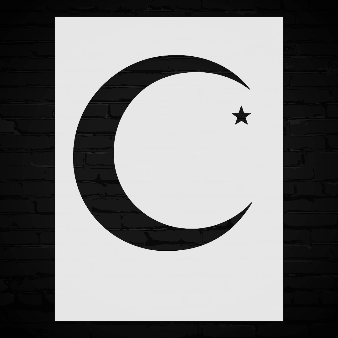 Moon Stencil Template Reusable - Artistic Design, DIY Home Decor ...