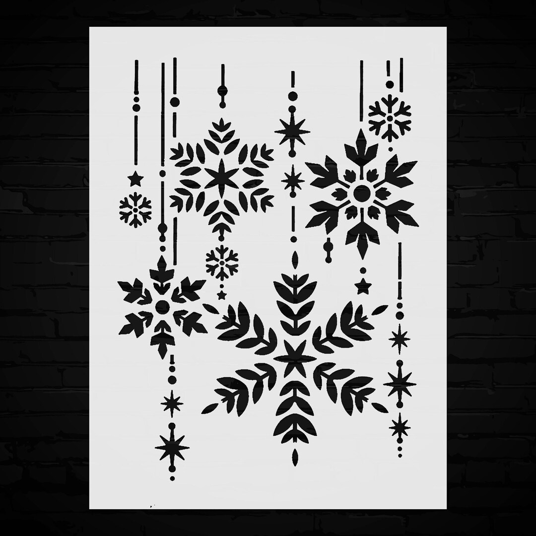 Reusable Snowflake Stencil Template for Winter Decor DIY Crafts T-shirt ...